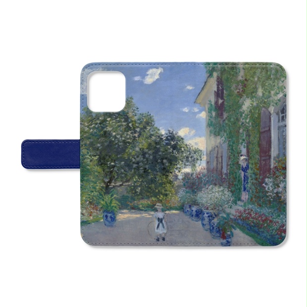 004-031 クロード・モネ 『アルジャントゥイユの画家の家』 iPhoneケース 手帳型帯付き - sonoteni-art - BOOTH