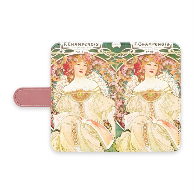 014-002 アルフォンス・ミュシャ 『夢想』 Androidケース 手帳型帯付き - sonoteni-art - BOOTH