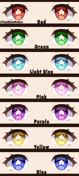 [ Genshin Impact Inspired Iris Textures # 3 ] [ 7 Colors ...