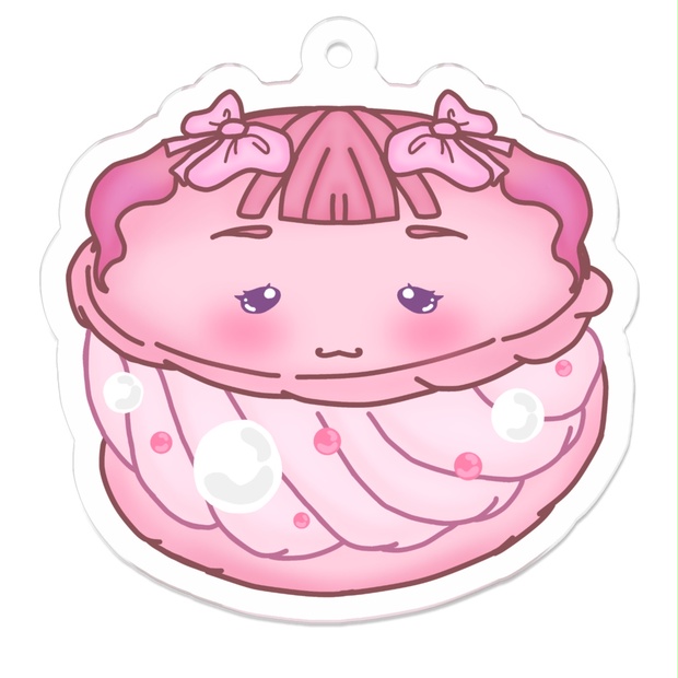 マカロンアクキー(やさしいなかま)ももver. - momo’s -IRIAM- - BOOTH