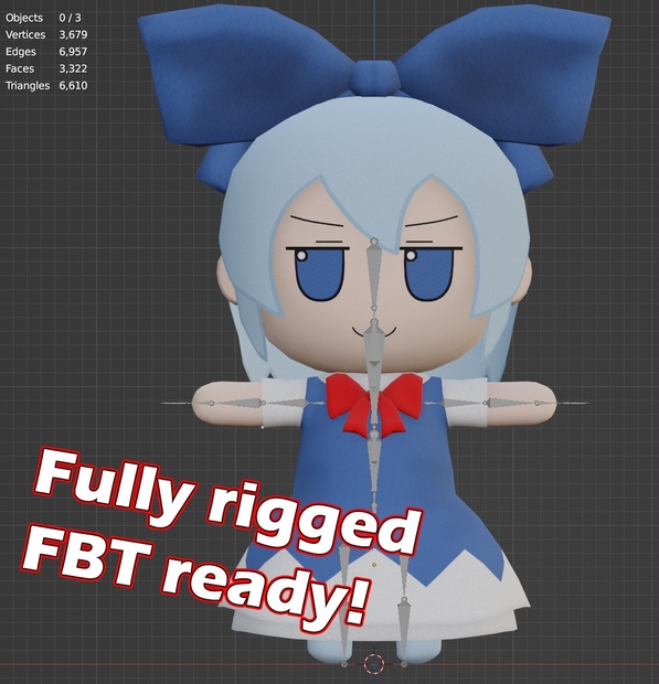 チルノふも Cirno Fumo (FREE Base) - Cubey's Virtual Goods - BOOTH