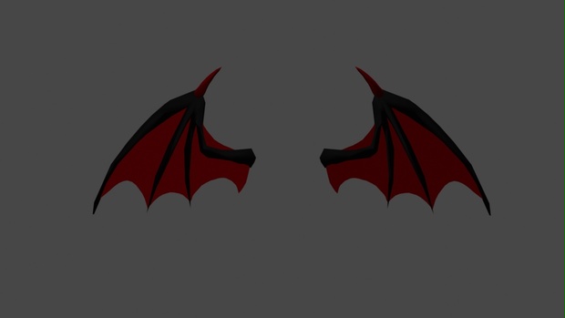 [Free] Simple Red & black Wings V2 - onyxcam6ion - BOOTH
