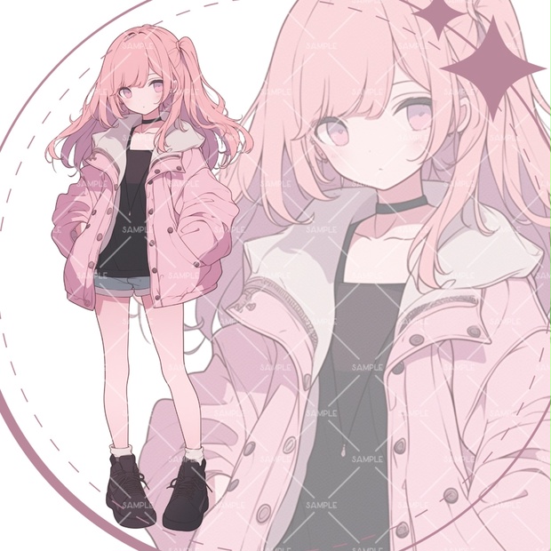 《No.41》立ち絵素材_私服_女の子_ピンク - - Mimi Minette - 素材屋 - BOOTH