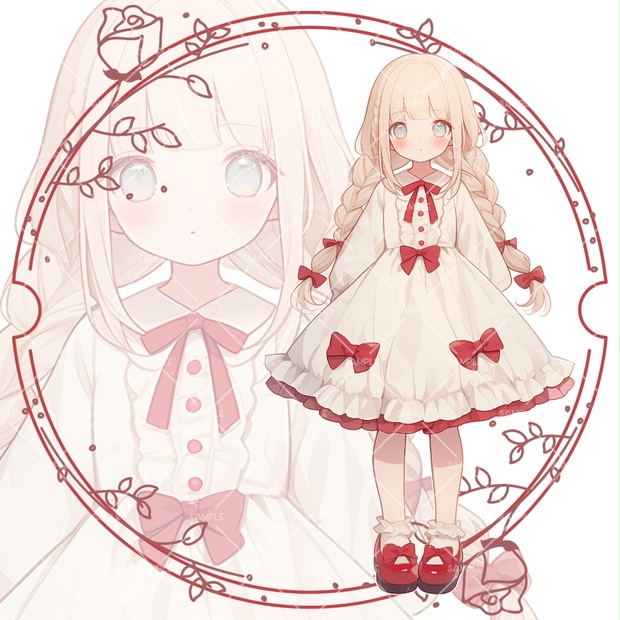 《No.90》立ち絵素材_ワンピース_リボン_女の子 - - Mimi Minette - 素材屋 - BOOTH