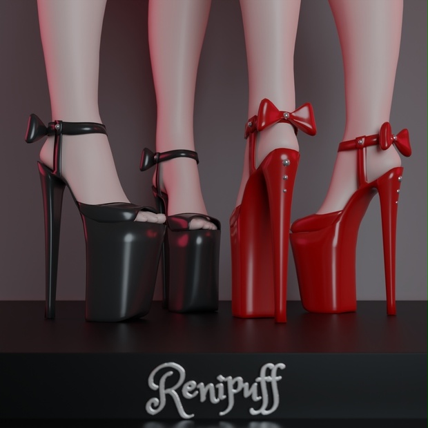 "Stealing glances" Heels - renipuff - BOOTH