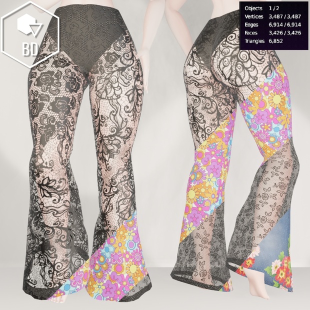 Flair pants (Vrchat) - blaked - BOOTH