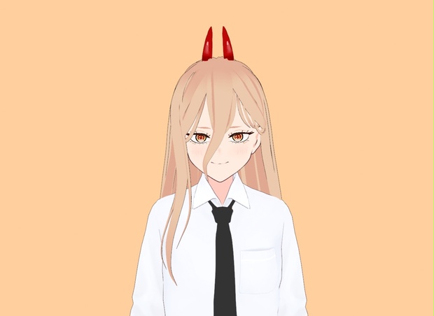 [VROID] Long Hair Power Style With Horns - aniwalker - BOOTH