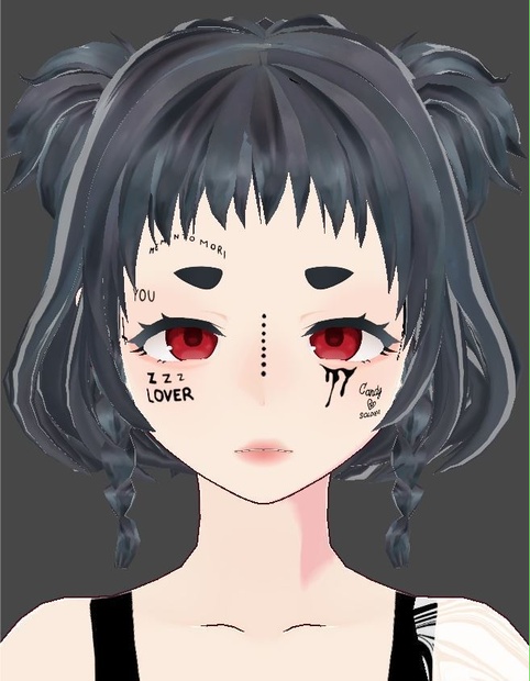 rappers inspired face tattoos - hoshiussy's shop - BOOTH