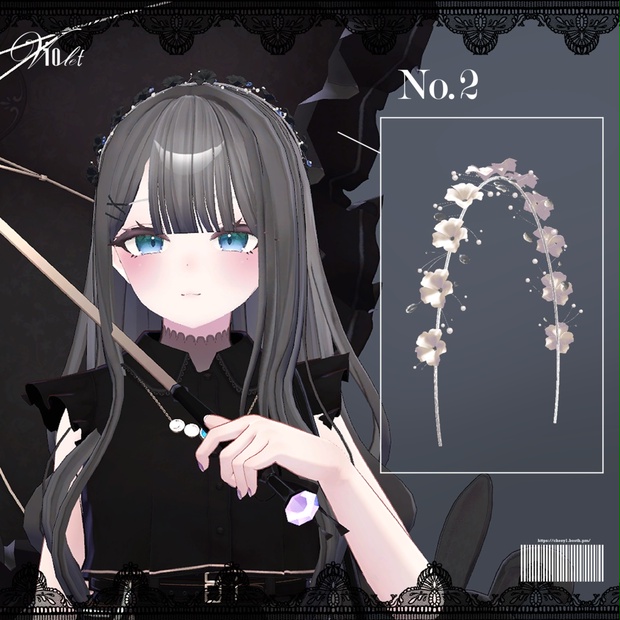 Romantic Floral Tiara - Violet - BOOTH