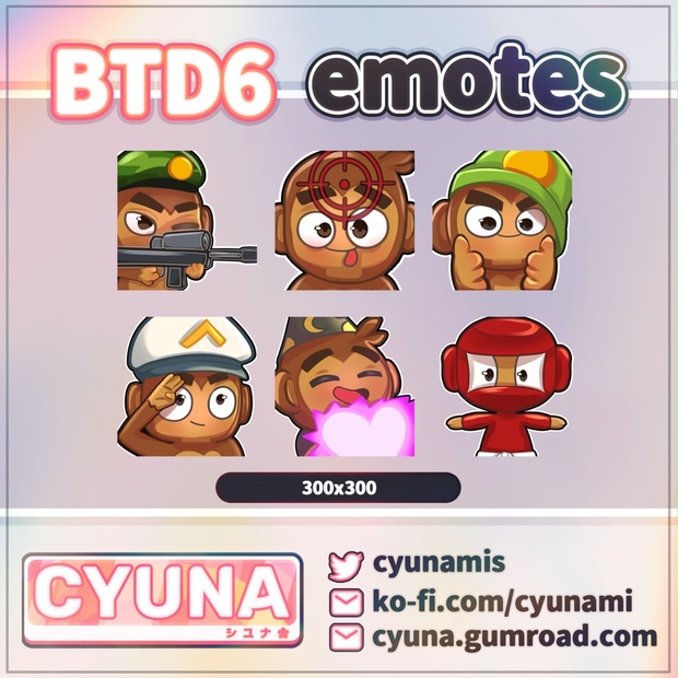 Monkey (Bloons TD 6) Emotes - cyuna - BOOTH