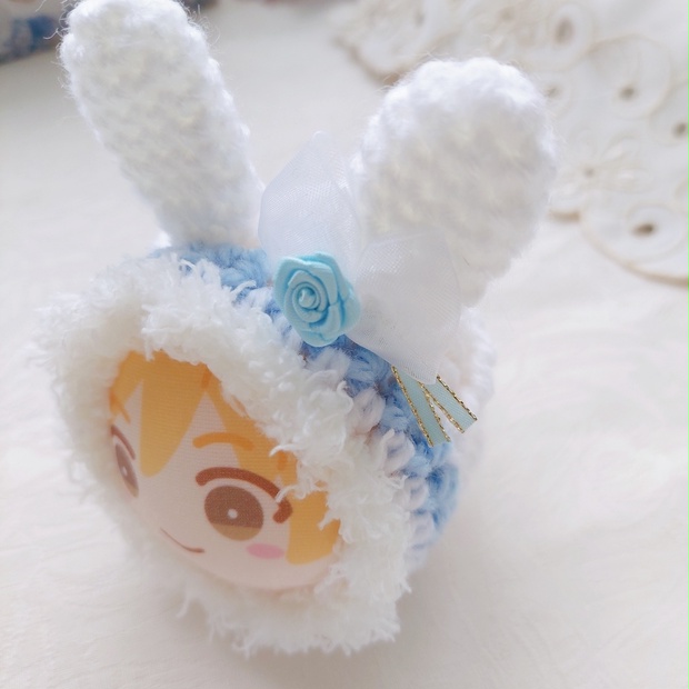 おまんじゅう着ぐるみ【78w】白うさぎ水色 - miyaあむあむ - BOOTH