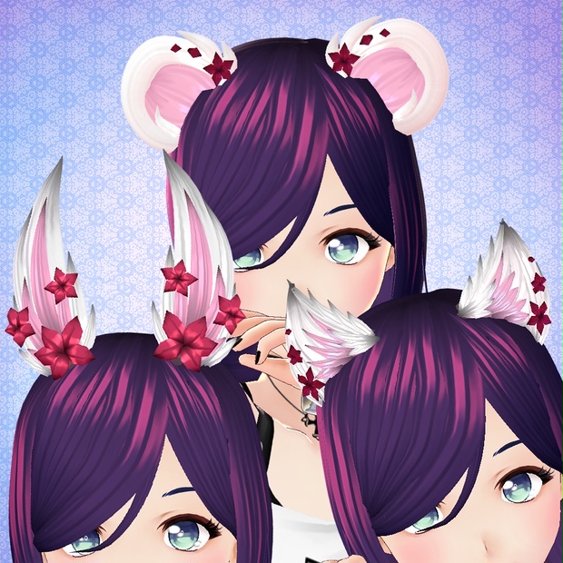 [Vroid] Sakura Animal Ears - Maralade - BOOTH
