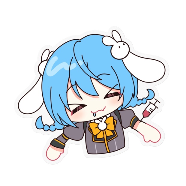 注射が怖くないステッカー(うさぎガンマン) - usabit.公式 - BOOTH