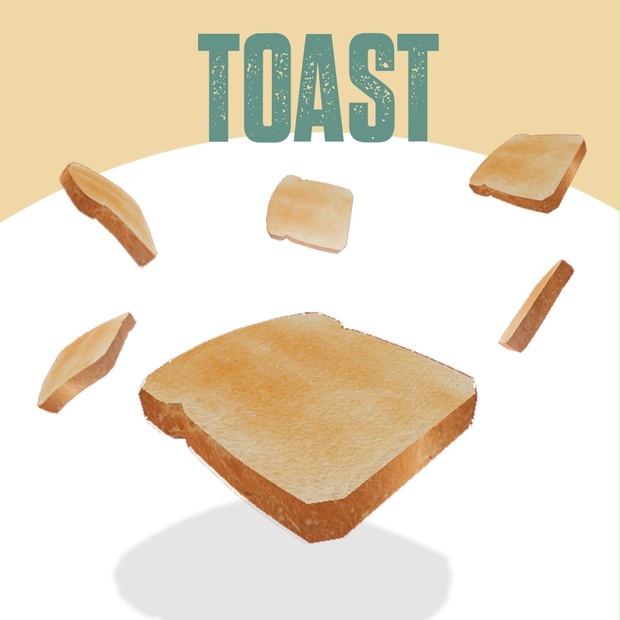 [OB Toast] Low Poly Single Toast - tinybuck - BOOTH