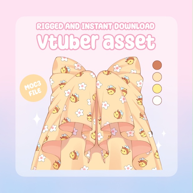 VTuber Asset - Rigged Bee Blanket, moc3 File, Outfit for Vtuber Models ...
