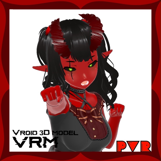 Original 3D vrm model (Chala) VRChat/Vtuber - PixeledVR - BOOTH