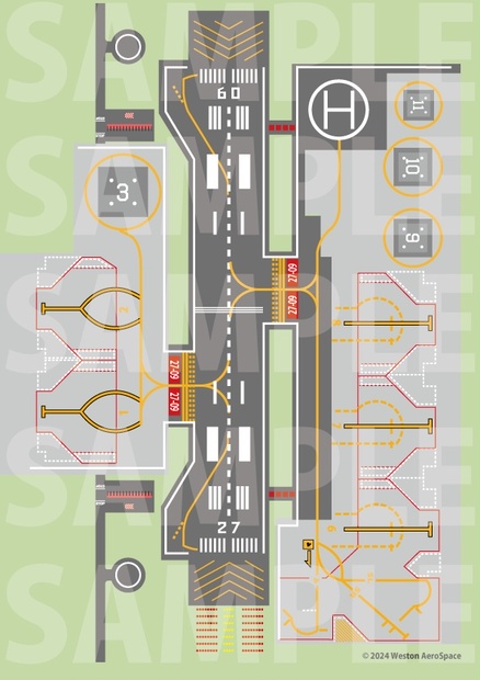 空港シート A4サイズ RWY27-09 - Weston Aerospace - BOOTH