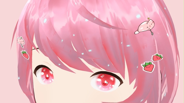 【Vroid texture】pink Irises & Hair accessories_byELI - ELI Shop - BOOTH