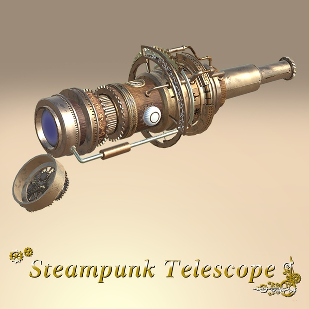 Steampunk Telescope - trickbooth - BOOTH