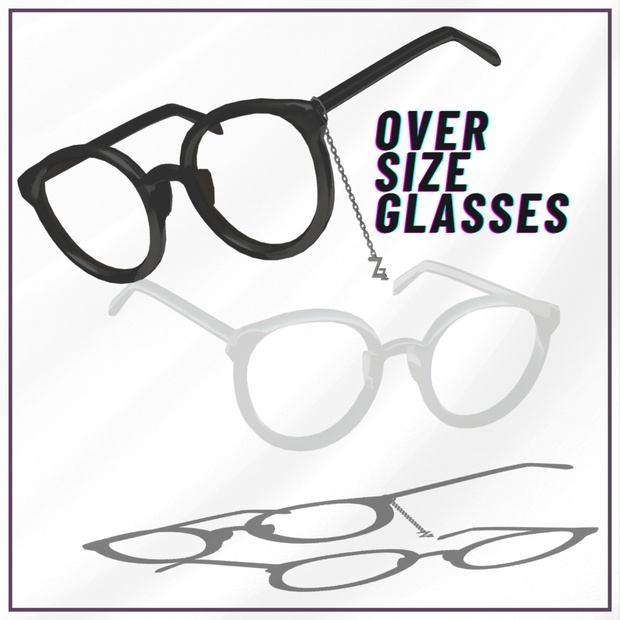 【free/無料】Oversize_glasses【MA対応】 - MT47 - BOOTH