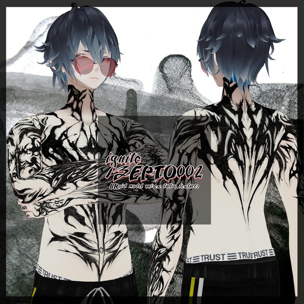 【VRoid texture】ignite/VRoid model unisex tattoo textures/ZEPTO002 ...