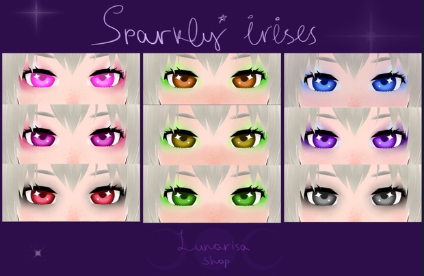 VRoid | Sparkly irises pack | 目 - lunarisa - BOOTH