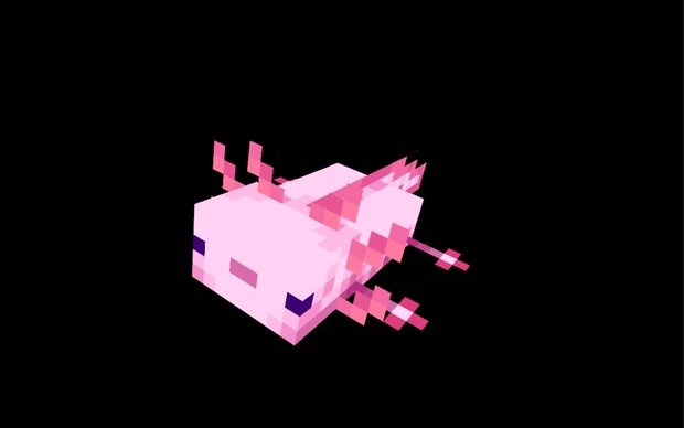 Minecraft Pink Axolotl - Panda Arts - BOOTH