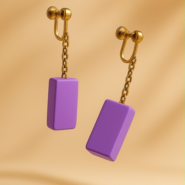 物理ブロックチェーンイヤリング - ango-ya - BOOTH