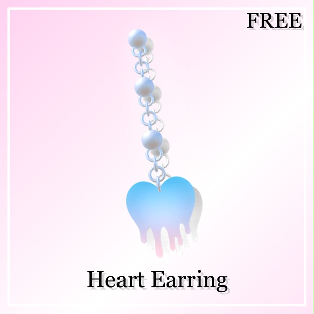 [PB] [VRChat] [FREE] Heart Earring - NAMSE - BOOTH