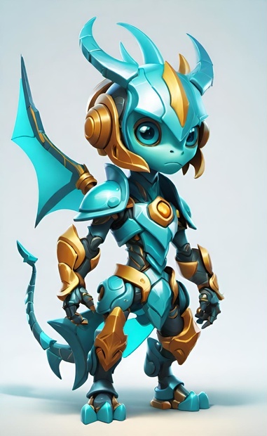 Blue Armored Dragonling - shopgame - BOOTH