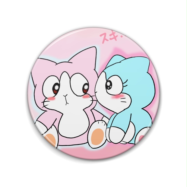 ラブラブモモブル 缶バッジ - shop momonya - BOOTH