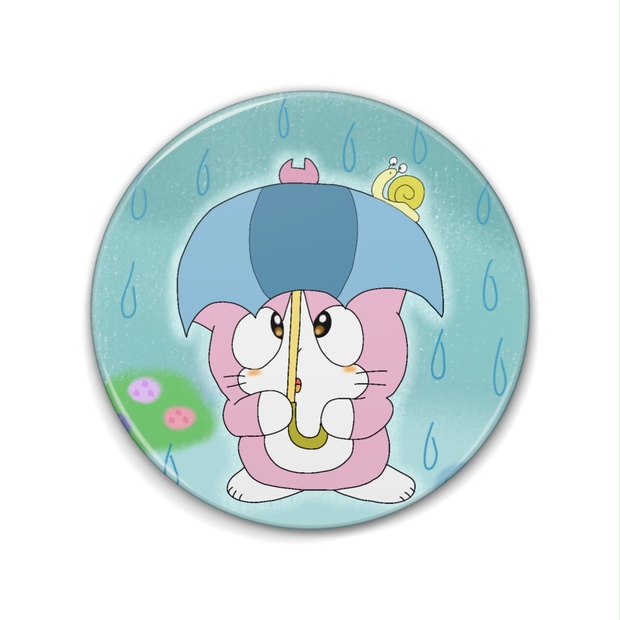 モモーニャ 雨の日ver 缶バッジ - shop momonya - BOOTH
