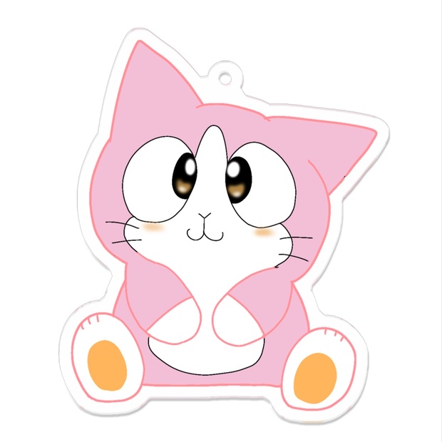 おすわりモモーニャ アクリルキーホルダー - shop momonya - BOOTH