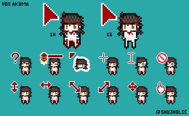 Vox Akuma Mouse cursor pack 2.0 (NJSJ EN 4th) - shu3holic - BOOTH