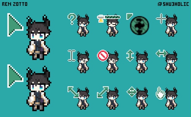 Ren Zotto Mouse cursor pack 3.0 - shu3holic - BOOTH