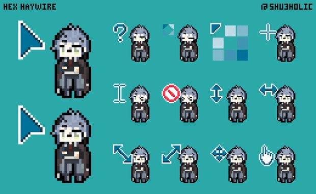 Hex Haywire Mouse cursor pack 3.1 - shu3holic - BOOTH