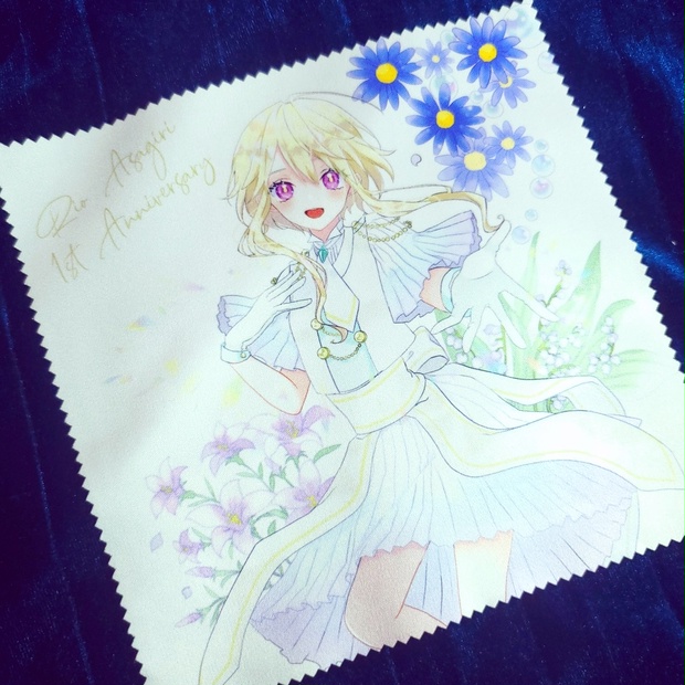 浅葱里リオ クリーナークロス(1stアニバーサリーver.) - Virtual Prism Labo/浅葱里リオ - BOOTH