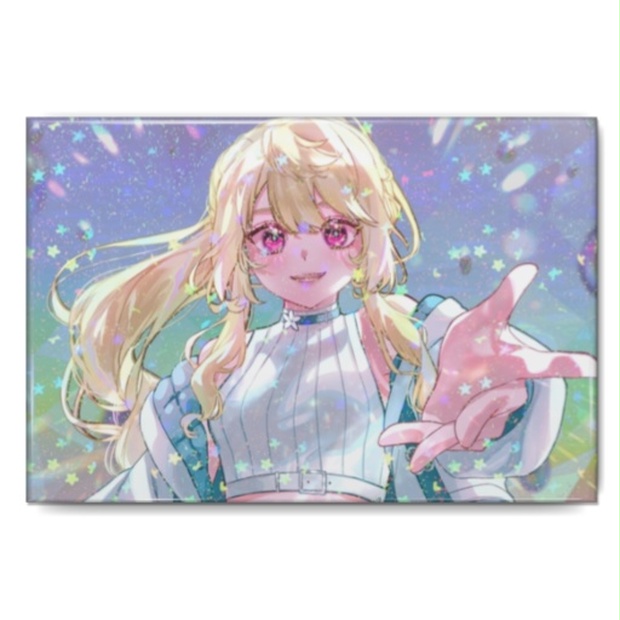 浅葱里リオ トゥインクルビッグ缶バッジ(『prism』 ver.) - Virtual Prism Labo/浅葱里リオ - BOOTH