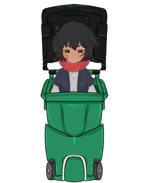 Trash Can Vtube Asset - Cupcakewarp - BOOTH