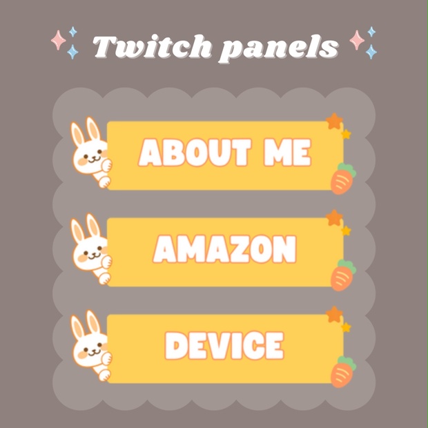 Twitchパネル・バナー・Twitch Panels【rabbit🥕】 - poconim - BOOTH