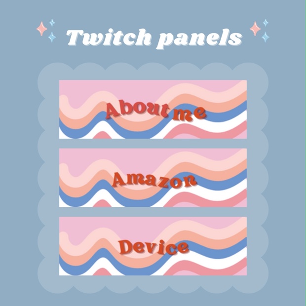 Twitchパネル・バナー・Twitch Panels【wave🌊】 - poconim - BOOTH
