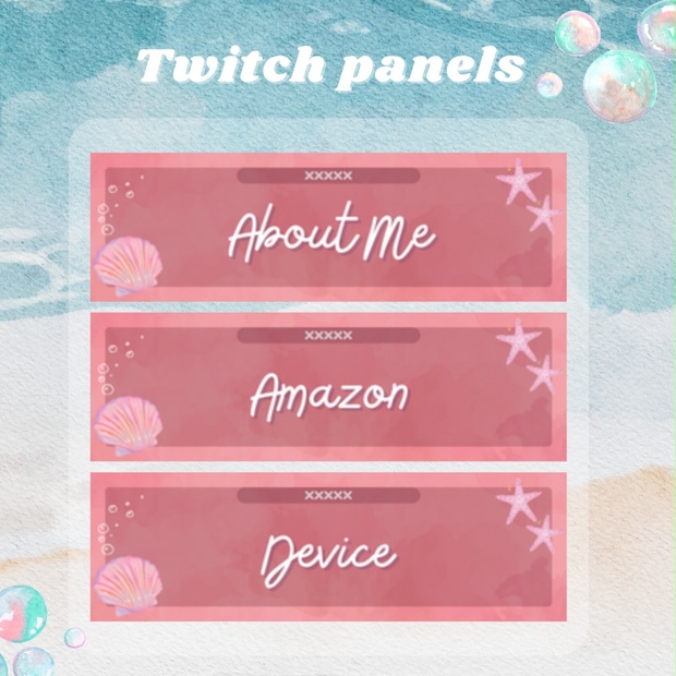 Twitchパネル・バナー・Twitch Panels【shell】 - poconim - BOOTH