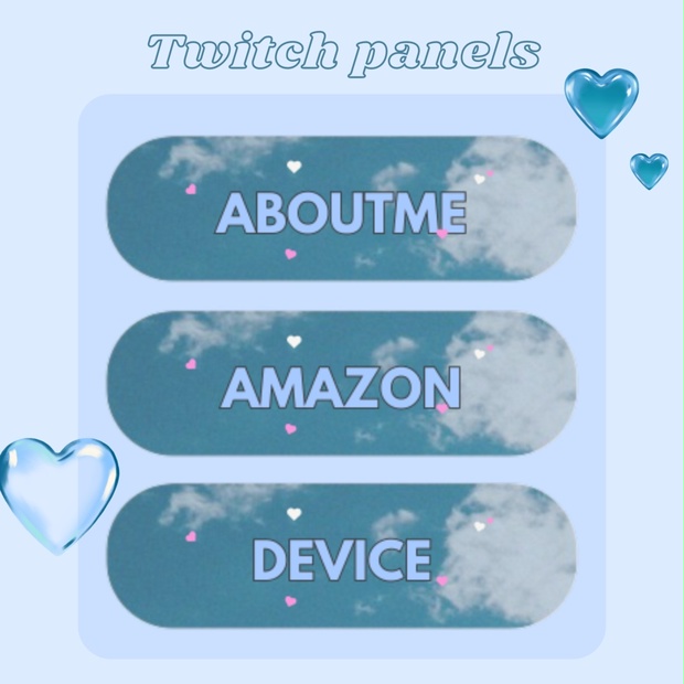 Twitchパネル・バナー・Twitch Panels【aozora】 - poconim - BOOTH