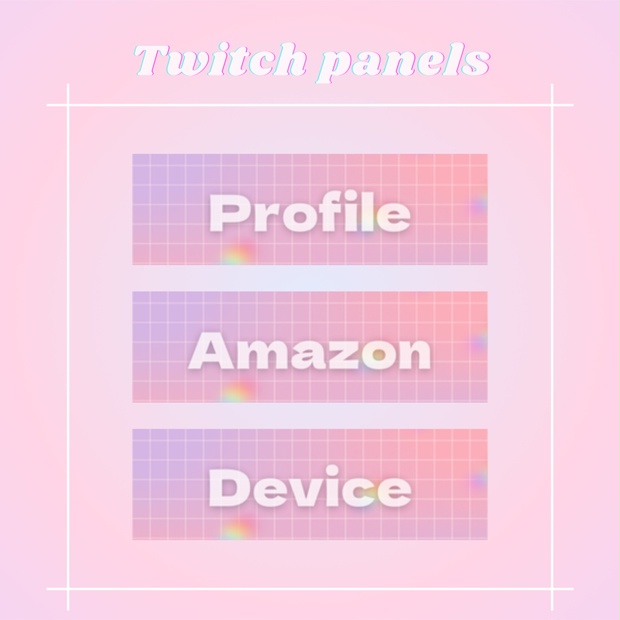 Twitchパネル・バナー・Twitch Panels【y2k】 - poconim - BOOTH