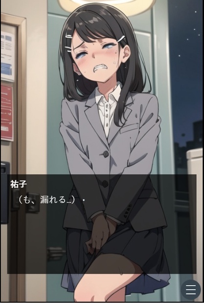 【おしっこ我慢ゲーム】美人上司olの終電おしっこ我慢 Vidaloca Booth