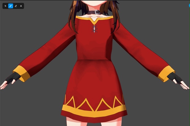 VROID Megumin Cloth - yukimemories - BOOTH