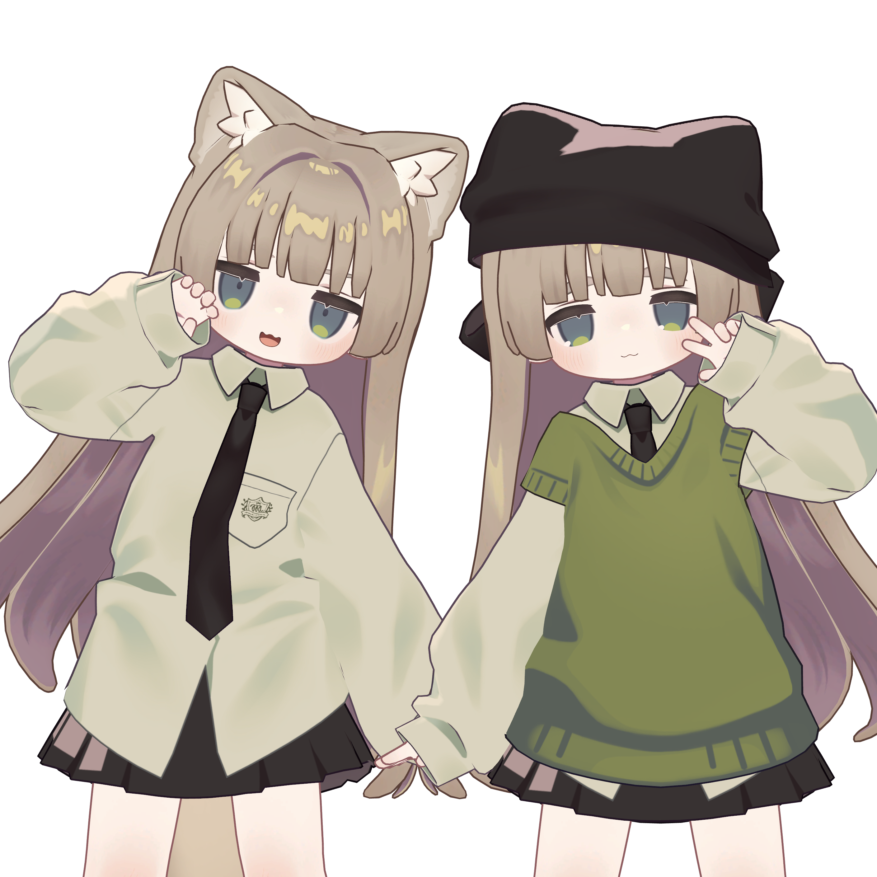 Half up double bun - yez - BOOTH