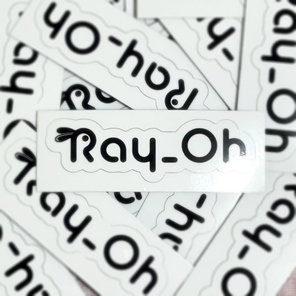 Ray_Ohステッカー(ロゴ+8th)2種セット - 🐰Ray_Oh's Shop🐢 - BOOTH