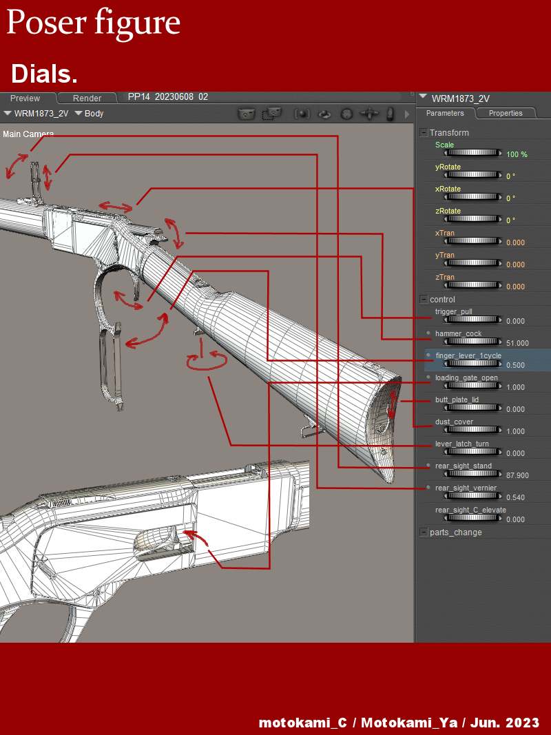 WNCR44-01 for Poser - motokami-ya - BOOTH