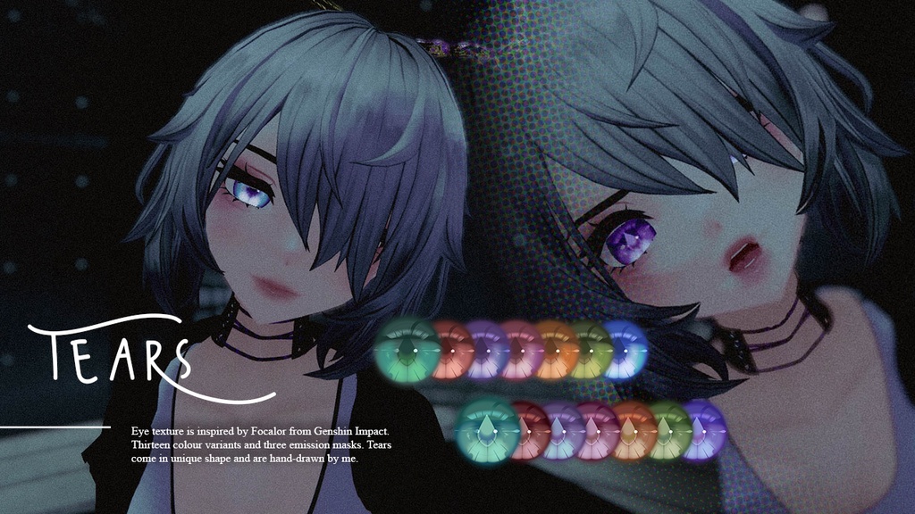 [VRCHAT EYE TEXTURE] Tears - Chazv Studio - BOOTH